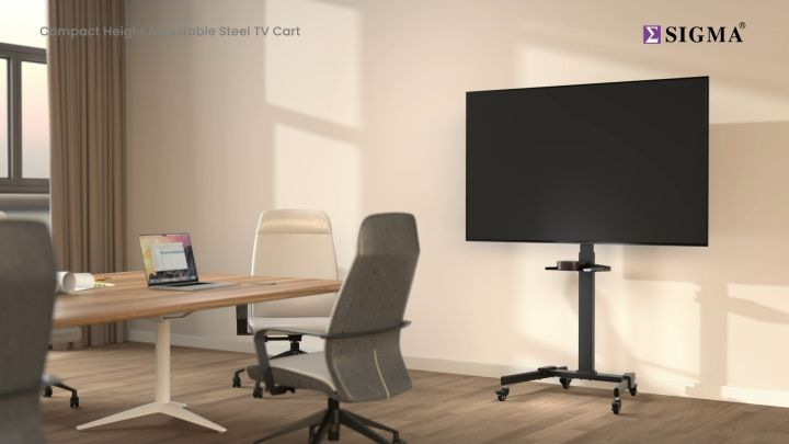 Sigma TV-8171B Mobile TV Stand for 32 - 55" Flat / Curve Screen TV ...