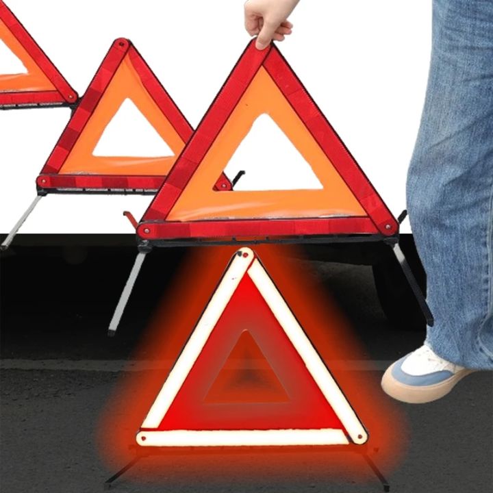 Multifunctional Foldable Car Triangle Red Reflective Warning Sign ...