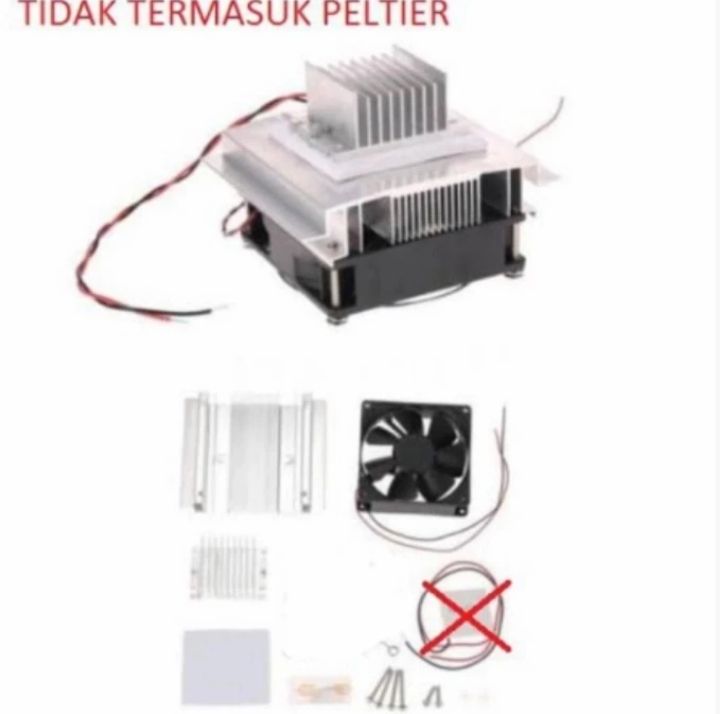 KIT PELTIER COOLING SYSTEM PENDINGIN 12V set fan case heatsink 12706 ...