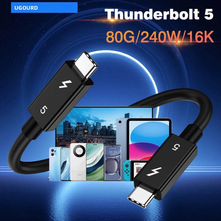 Cáp Thunderbolt 5 80Gbps Type-C USB4 V2 Coaxial USB-C To C Dành Cho ...