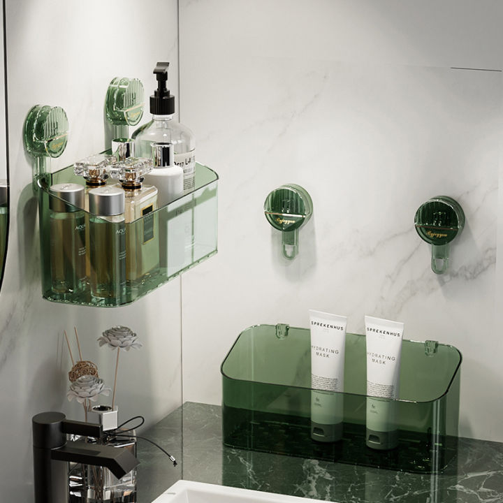 Bathroom Storage Tray Rack with Suction Cup， Removable and ...