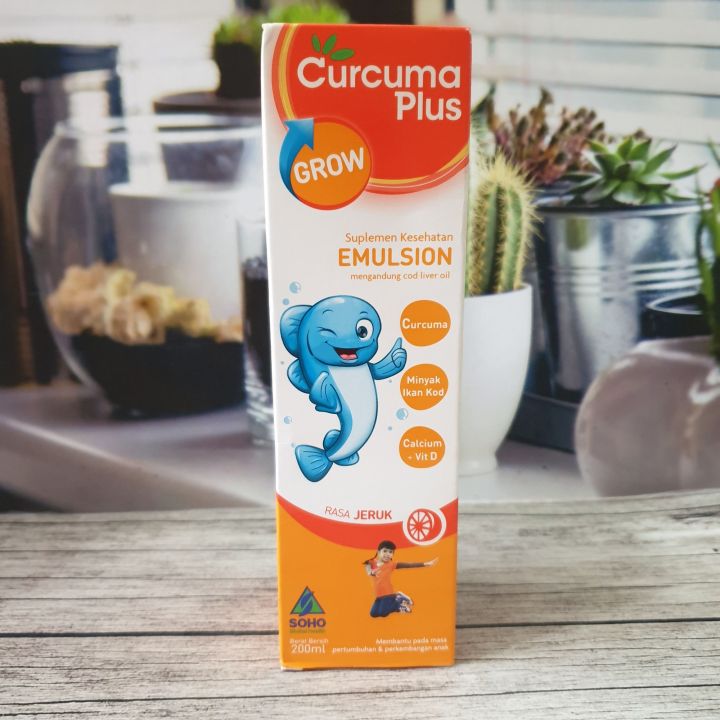Curcuma Plus Grow Emulsion 200ml - Suplemen Cod Liver Oil | Lazada ...