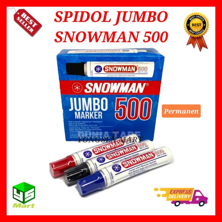 Spidol permanen jumbo 500 merk Snowman | Lazada Indonesia