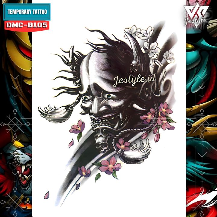 [DMC-B105] Tato Temporer Temporary Tattoo Topeng iblis Demon | Lazada ...