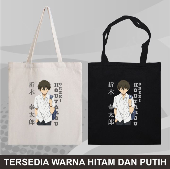 Totebag Tote Bag Resleting Anime Houtarou Oreki Hyouka Manga Jepang ...