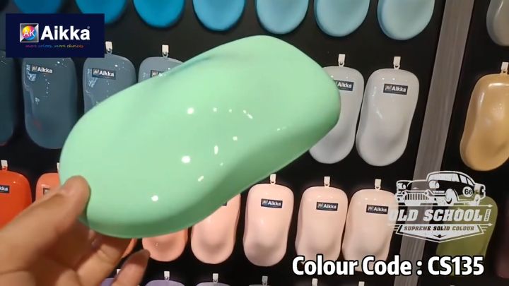 AIKKA CS135 Pistachio Green | Old School Solid Colour | Automotive 2K Car Paint Motor Body ...