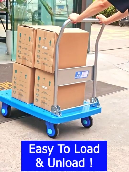 220kg / 150 Kg Metal Steel Foldable hand truck trolley Heavy Duty Troli ...