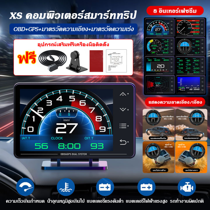 LUFL XS OBD2 สมาร์ทเกจ Smart Gauge Digital Meter/Display OBD2 + GPS ...