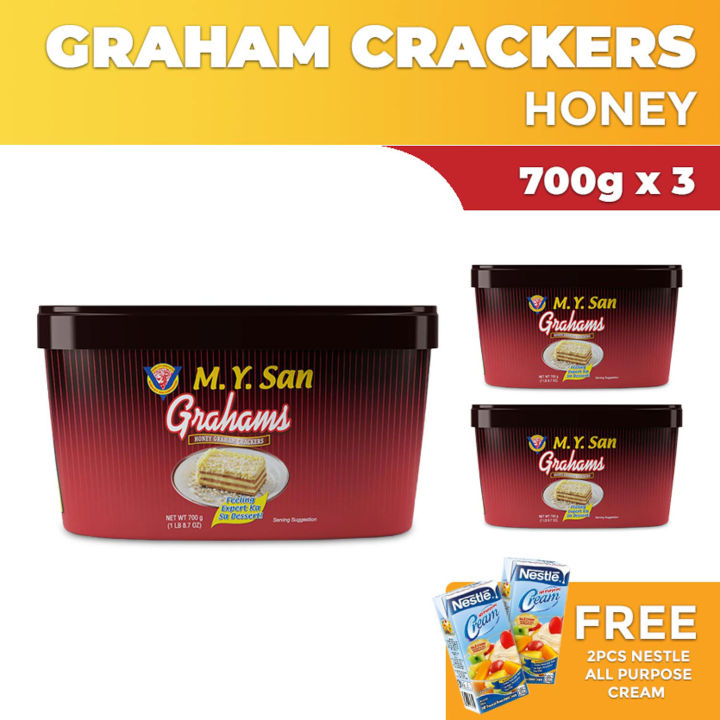 MY San Graham Crackers 700g X 3 + Nestlé All Purpose Cream 250ml X 2 | Lazada PH