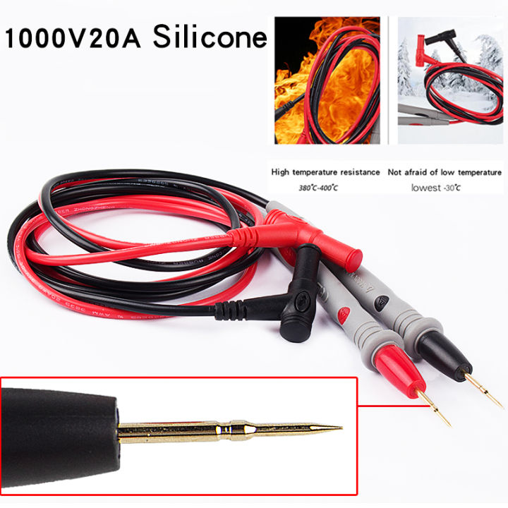 1000V 20A 25A Multimeter Probe Extra Sharp Silicon Universal Probe Test ...