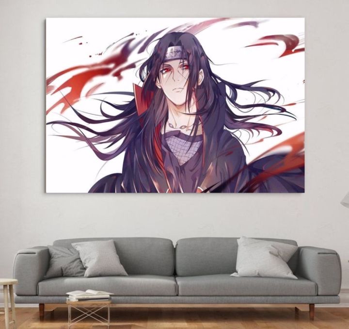 Poster cetak hiasan dinding jumbo gambar Anime Naruto, Uchiha Itachi ...