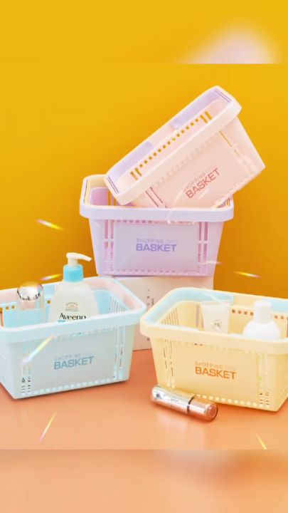 Y&Y Eco Milky Plastic Shopping Basket with Handle / Accessories ...