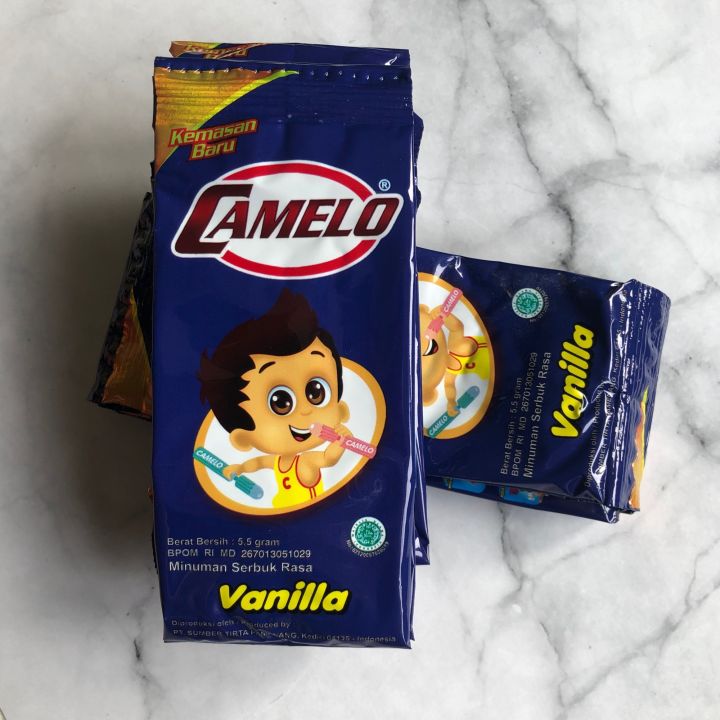 BAHAN ES SUNTIK CAMELO ISI 100 PCS MIX 10 RASA BUBUK ES CAMELO | Lazada ...