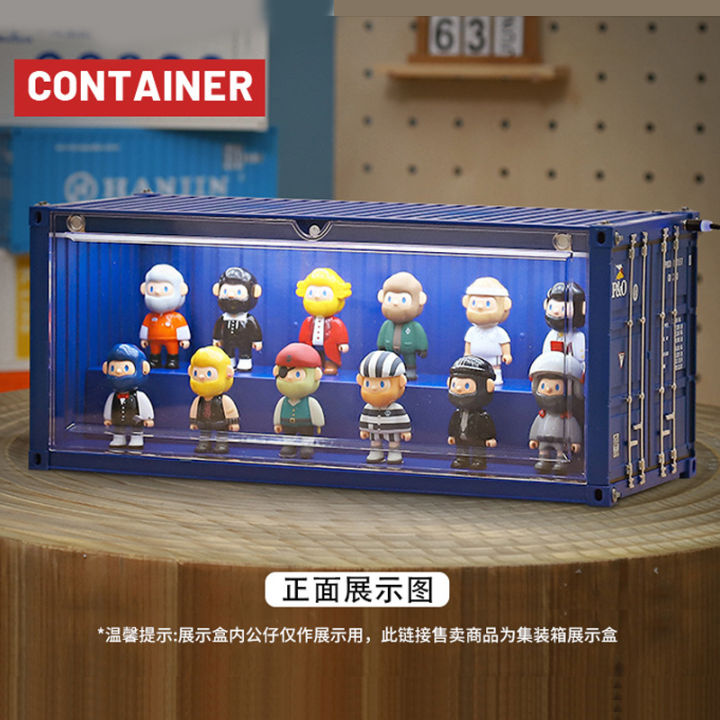 Figure Container Storage Box design with LED Light Popmart Figurine ...