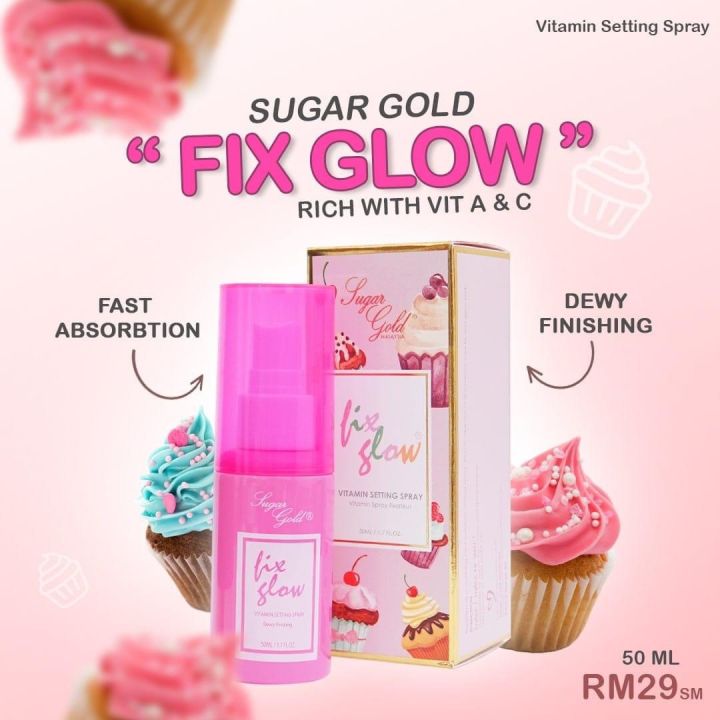 Fix Glow Setting Spray Sugar Gold | Lazada
