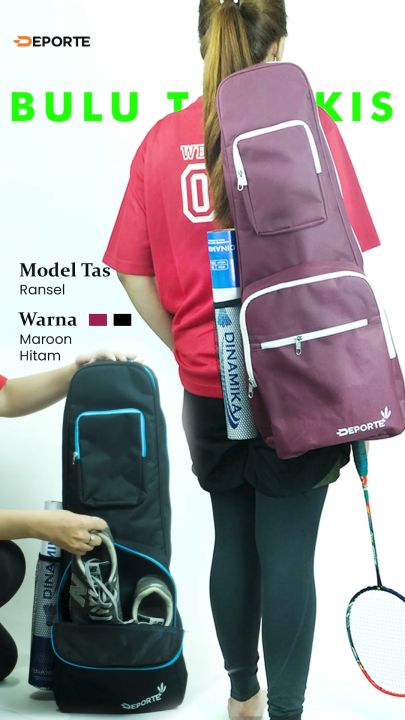 Tas Raket Tenis Bulutangkis Badminton Ransel Dan Slempang 4 - 8 Raket ...