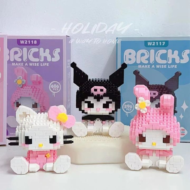 บล็อกตัวต่อ Hello Kitty ของเล่นตกแต่งรูปตัวการ์ตูน Sanrio อนิเมะ Kuromi ... บล็อกตัวต่อ Hello Kitty ของเล่นตกแต่งรูปตัวการ์ตูน Sanrio อนิเมะ Kuromi ...