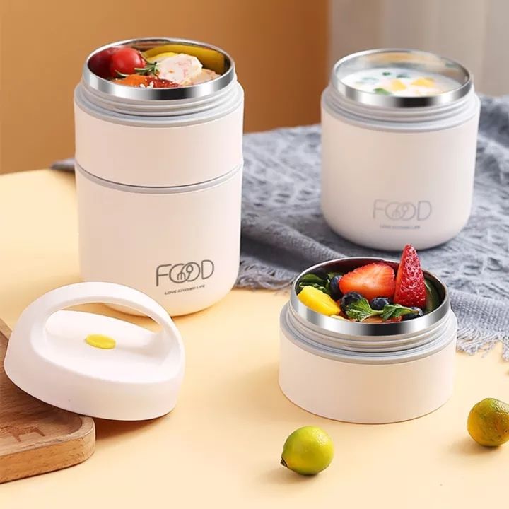 【Ready Stock】304 Stainless Steel Vacuum Thermal Lunch Box Insulated ...
