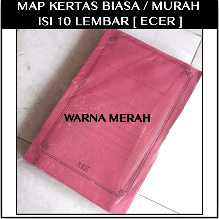 Map Kertas Folio Murah / Stop Map Biasa Merah Per 10 Lembar | Lazada ...