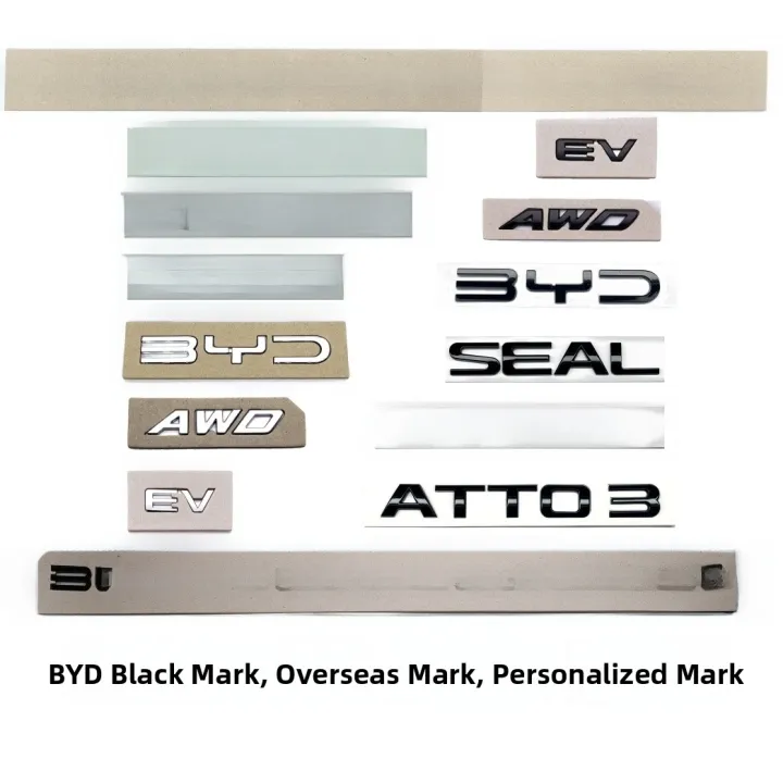 BYD ATTO3 Blackened Seal Car Logo for Overseas Cars Rear And Front ...