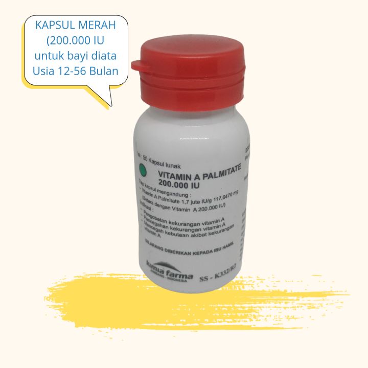 Vitamin A kapsul merah 200000 UI Posyandu satuan | Lazada Indonesia