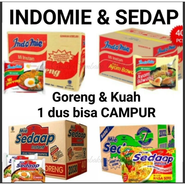 1 Dus Mie Indomie & Sedap Bisa Mix | Lazada Indonesia