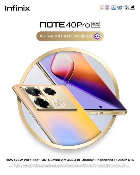 Infinix NOTE 40 Pro 5G / NOTE 40 5G / NOTE 40 / NOTE 40X 5G ( 8+256GB ...
