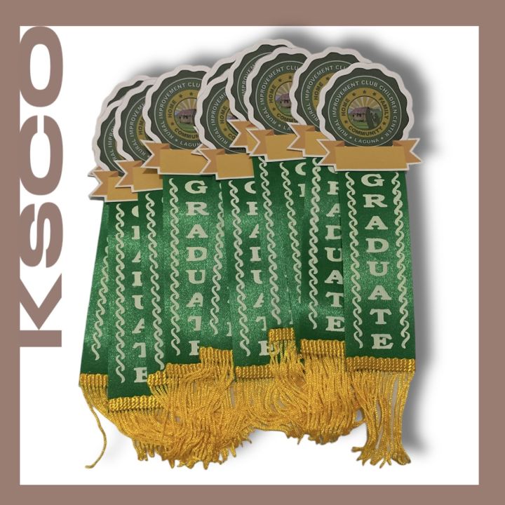 Graduation Ribbon with Tassel Graduate, Parent, Completer, Mover, with ...