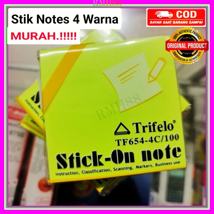 Sticky Note Kertas Kotak 4 Warna | Lazada Indonesia