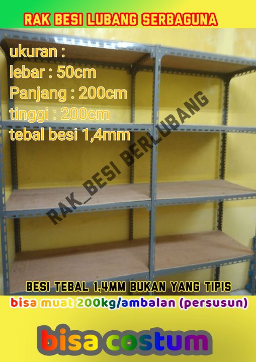 rak besi siku lubang serbaguna bisa bongkar pasang | Lazada Indonesia