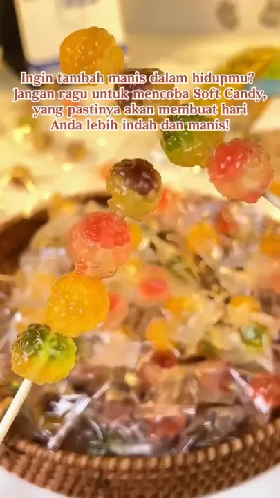 Lianggui Halal Permen Jelly Lunak Peeled Fudge Surprise Gummy Fruit ...