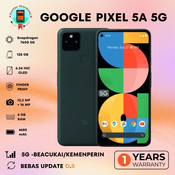 Google Pixel 5A 5G 6/128GB DUAL SIM Super Mulus Like New Murah Bergaransi | Lazada Indonesia