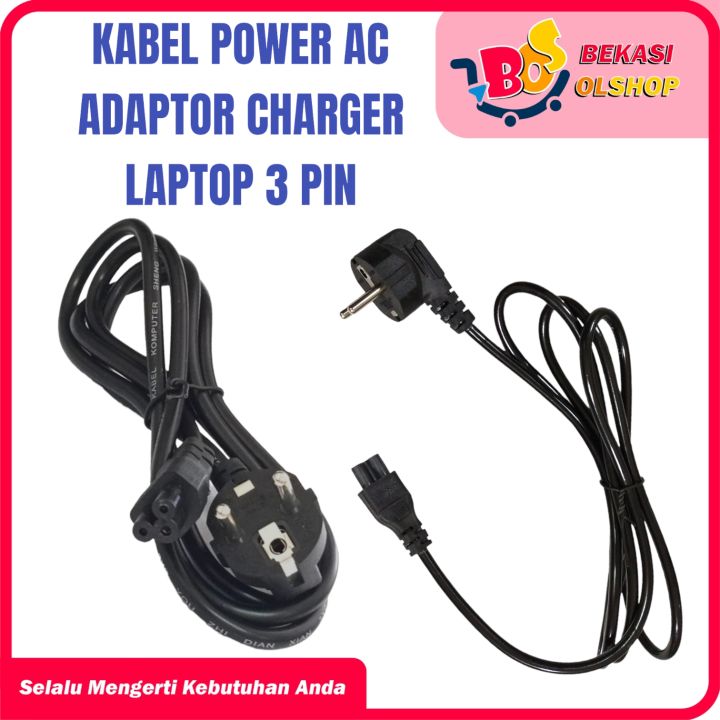 KABEL POWER AC CHARGER LAPTOP / CABEL ADAPTOR LAPTOP 3 PIN | Lazada ...