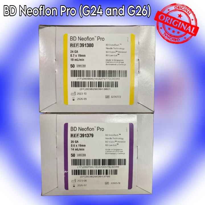 BD Neoflon I.V Cannula G24/G26 (50pcs/Box)BIG BOX | Lazada PH