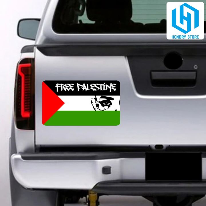 STIKER FREE PALESTINE FACE IN FLAG PALESTINA SETIKER CUTTING MOBIL BELA ...
