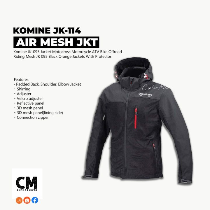 KOMINE RIDING JACKET WITH HOOD - JK 114 PARKA | Lazada PH