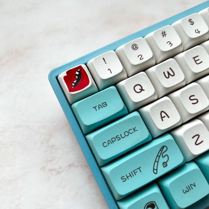 keycaps คีย์แคป รูปปาก งานเขียนมือ Paint Art Keycaps handmade artisan ...