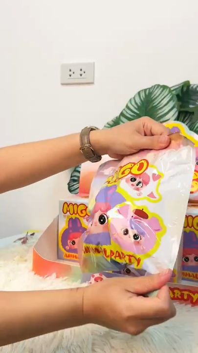 Migo Animal Party ตุ๊กตาน่ารัก กล่องจุ่ม ไม่แกะ ลุ้นซีเคร็ท baby three ...