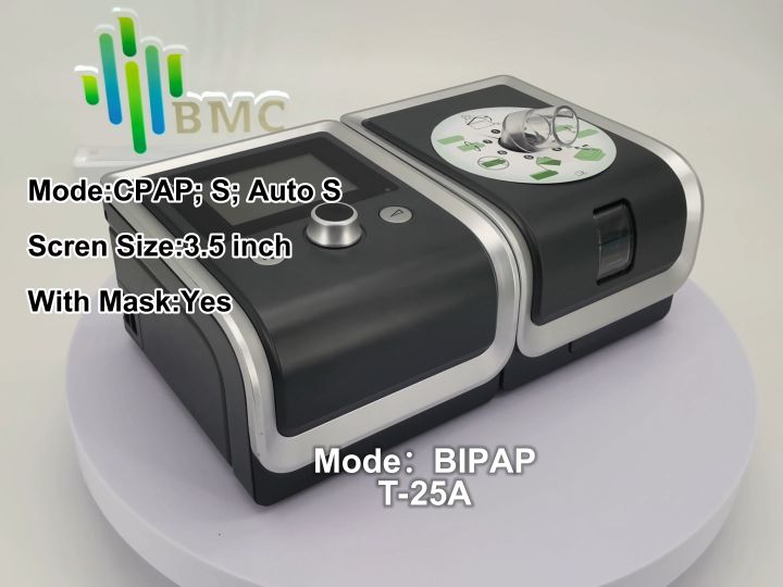 BMC T-25A Bipap เครื่องช่วยหายใจ Auto S โหมด และหน้ากากอนามัย CPAP ให้ ...