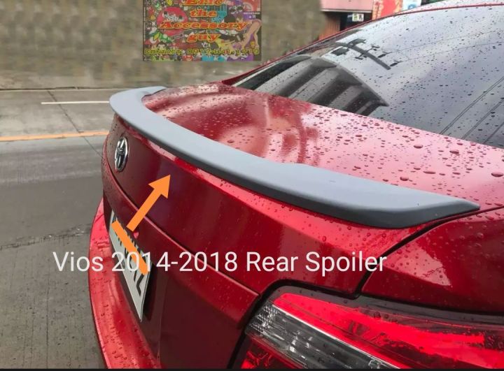 Vios 2014-2018 Rear Spoiler primer gray unpainted | Lazada PH
