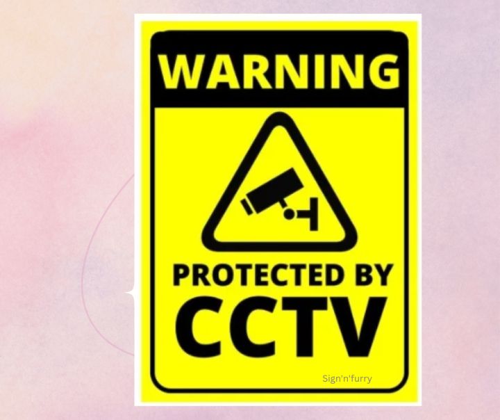 Signage Warning Protected CCTV | Lazada PH