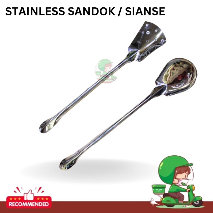 PURE Stainless Steel S304 JUMBO Long Handle Big Sandok and Sianse ...