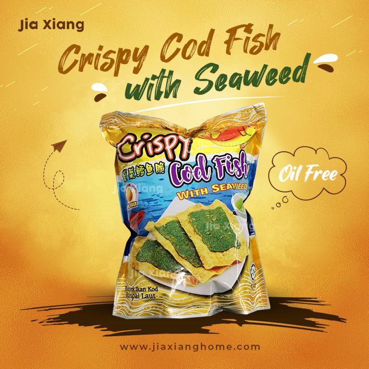 [40g] Crispy Cod Fish Snack with Seaweed 紫菜鳕鱼脆 | Lazada