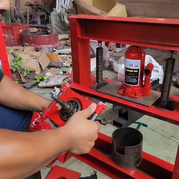 alat PRESS HIDROLIK 10 TON | MESIN PRES BEARING CRANKSHAFT BONGKAR ...