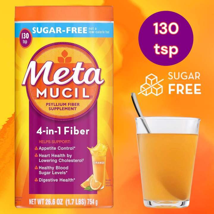 🇺🇸 130 tsp 754g Metamucil Psyllium Husk Powder Fiber Supplement Sugar ...