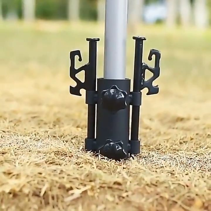 Tent Awning Rod Holder Iron Double Hole Nut Adjustable Windproof ...