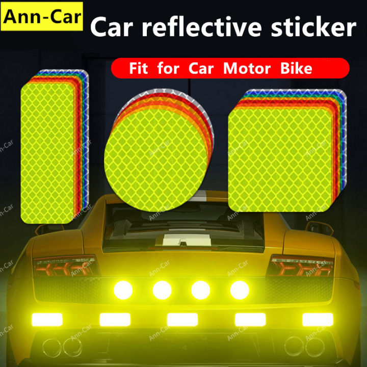 【Ann-Car】1Pc Car Reflective Sticker Car Reflectante Reflector Sticker ...