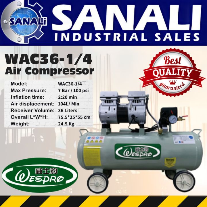 WESPRO Air Compressor 3/4HP Motor Capacity (Oil less, Silent Type ...