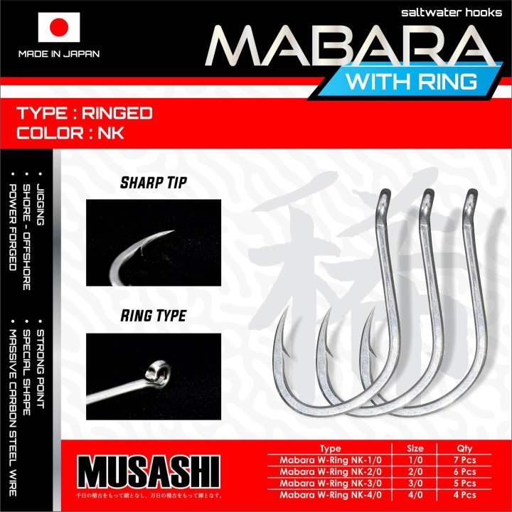 Kail Pancing Besar Musashi Mabara Model Lubang Color Nickel | Lazada ...