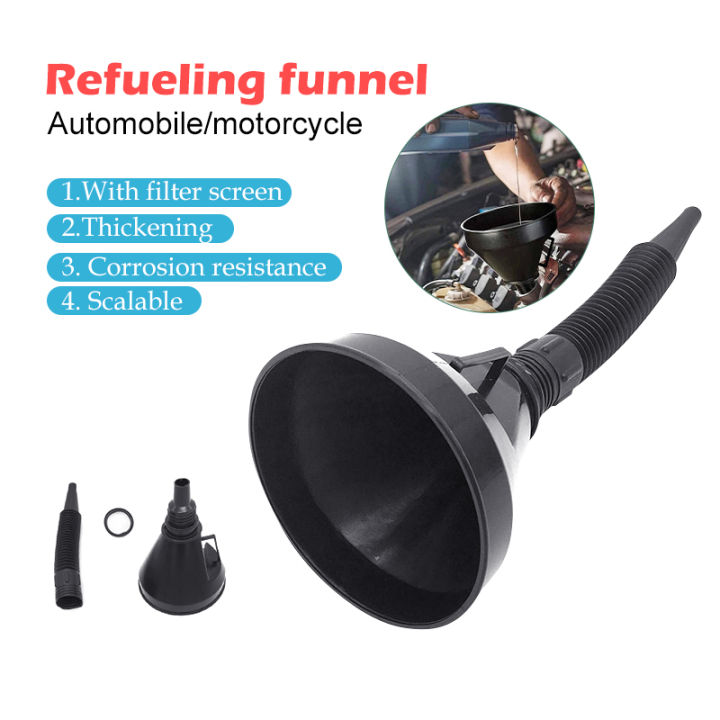 2 in 1 Motorcycle Refueling Funnel Plastic Funnel Car Motorcycle ...